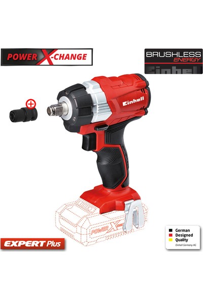 Einhell TE-CW 18BL-SOLO Akülü Darbeli Somun Sıkma Einhell TE-CW 18BL-SOLO Akülü Darbeli Somun Sıkma