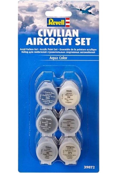 Revell-39072 Sivil Uçaklar için Blister Boya Seti Revell-39072 Sivil Uçaklar için Blister Boya Seti