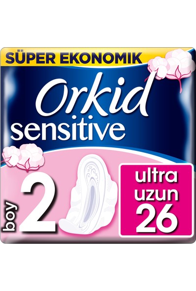 Orkid Sensitive Hijyenik Ped Uzun Süper Ekonomik Paket 22 Ped Orkid Sensitive Hijyenik Ped Uzun Süper Ekonomik Paket 22 Ped