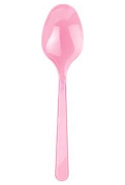 Roll-Up Pembe Plastik Kaşık