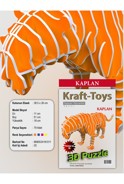 3D Hayvan Serisi Puzzle-Sibirya Kaplanı 3D Hayvan Serisi Puzzle-Sibirya Kaplanı