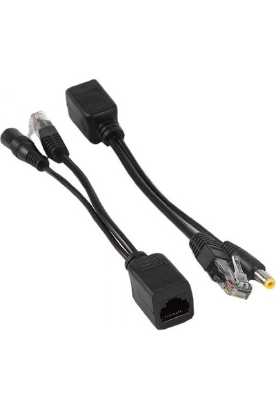 Alfais 4252 Ip Kamera Kablosu Poe Set Ethernet Adaptör Güç Power Kablosu