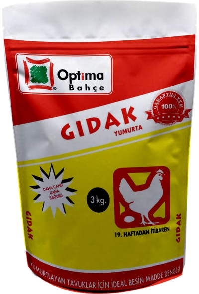 Optima Gıdak Yumurta Tavuk Yemi 3 kg Optima Gıdak Yumurta Tavuk Yemi 3 kg