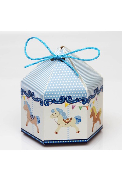 Mevlid Hediyesi Mevlüt Şekeri Kutusu - Atlı Karınca - Mavi - 25 adet Mevlid Hediyesi Mevlüt Şekeri Kutusu - Atlı Karınca - Mavi - 25 adet