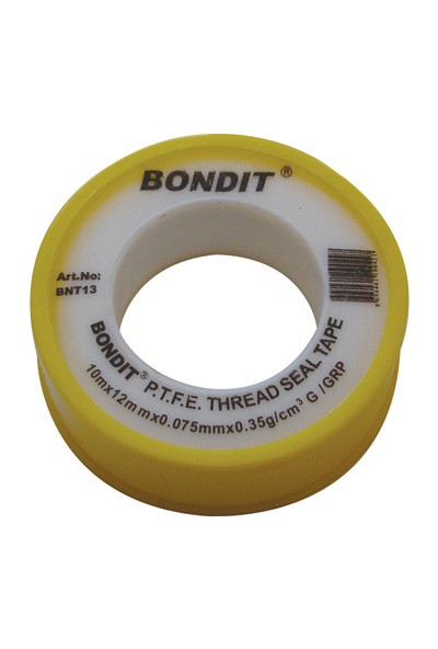 Bondit Teflon Bant 12 Mm 10 Mt (10 Adet)