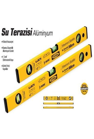 Sgs Alüminyum Su Terazisi 50 Cm Sgs1711 (1 Adet)