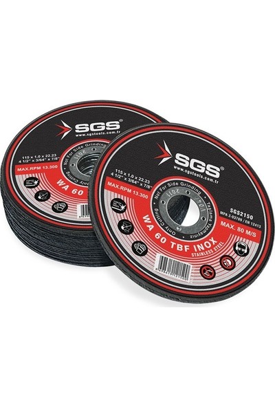 Sgs 115Mm*1.0Mm*22.23Mm İnox Alüminyum Kesici Sgs2150 (1 Adet) Sgs 115Mm*1.0Mm*22.23Mm İnox Alüminyum Kesici Sgs2150 (1 Adet)