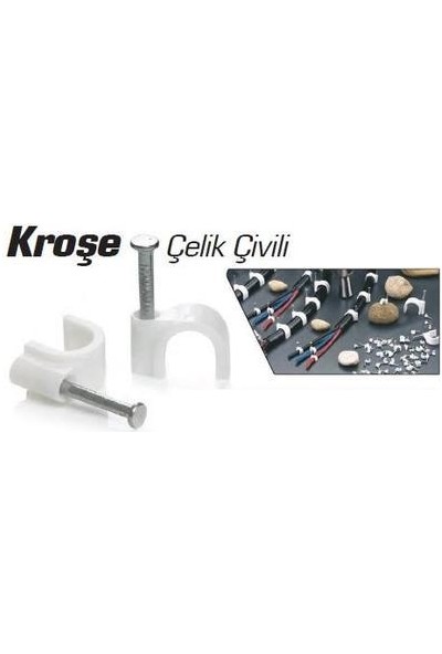 Sgs Çelik Çivili Kroşe 8 No (100 Adet) Sgs6098 (1 Paket)