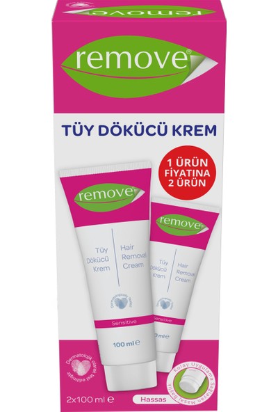 Remove Tüy Dökücü Krem İkinci Tüp Hediye Remove Tüy Dökücü Krem İkinci Tüp Hediye