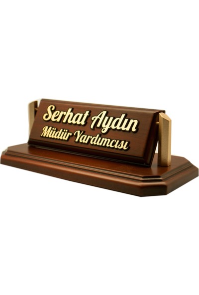 Ofistike Kabartma Ahşap Masa İsimliği - Virona Ofistike Kabartma Ahşap Masa İsimliği - Virona