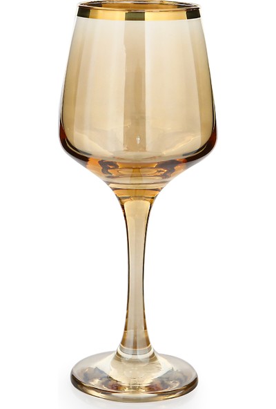 Lav Lal Ayaklı Kadeh Altın Dore, Yaldızlı Su Bardağı Seti