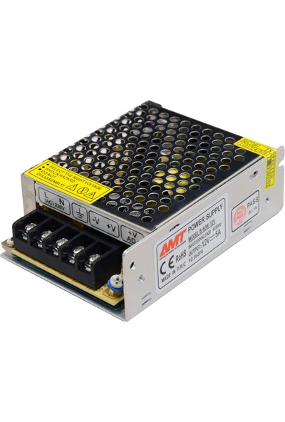 AMT Adaptör 12 Volt 5 Amper Led Ve Kamera Adaptör Trafo Sac Kasa AMT Adaptör 12 Volt 5 Amper Led Ve Kamera Adaptör Trafo Sac Kasa
