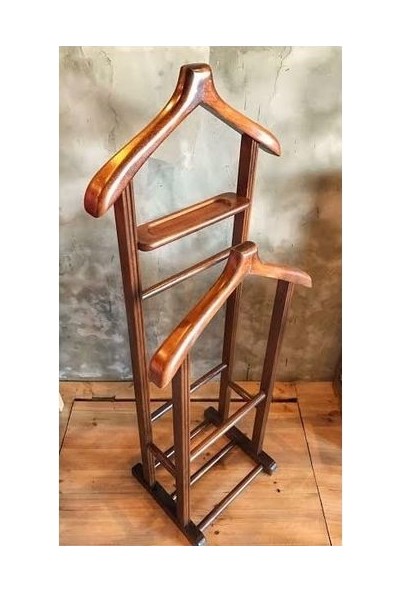 Asew Çiftli Dilsiz Uşak Ayaklı Kıyafet Askılığı