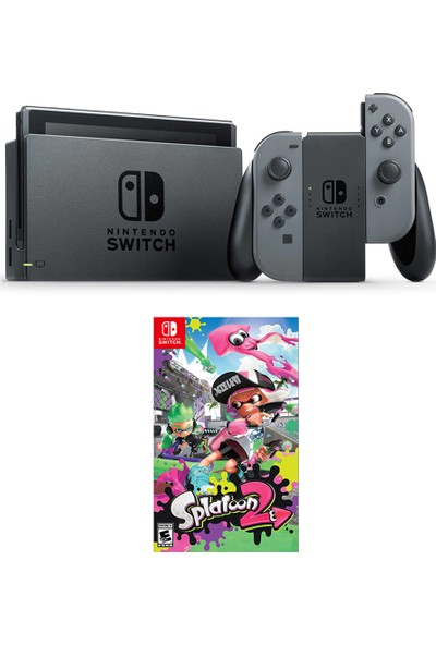 Nintendo Switch Gri + Splatoon 2 Nintendo Switch Gri + Splatoon 2