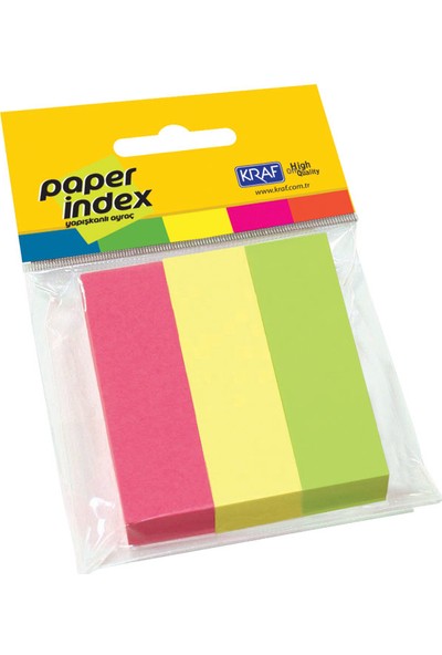 Kraf Kağit index 25X76Mm 3 Renk X 100 Sy 2576