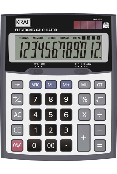 Kraf Hesap Makinesi Masaüstü 12 Hane Hm-155 Kraf Hesap Makinesi Masaüstü 12 Hane Hm-155