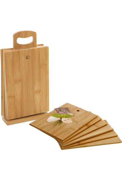 Edco Bambu Standlı Kesme Tahtası 7 Parça Edco Bambu Standlı Kesme Tahtası 7 Parça