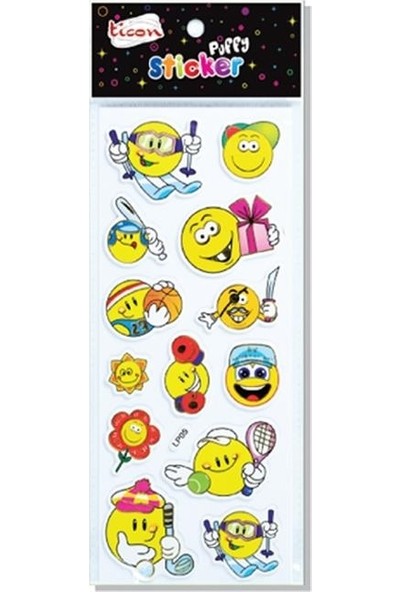 Ticon Gülen Yüz Sticker Yapışkanlı 138058