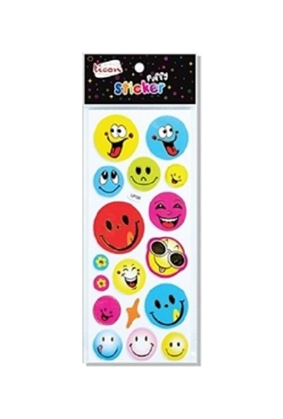 Ticon Gülen Yüz Sticker Yapışkanlı 138057
