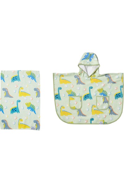 Airycot Çocuk Panço Havlu Dino