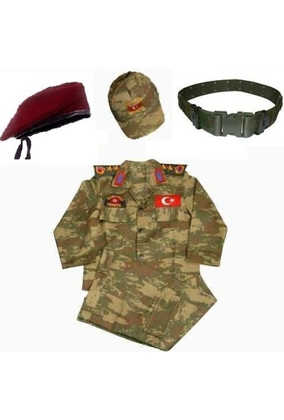 Furkan Giyim Bordo Bereli Erkek Çocuk Asker Komando Kıyafeti Kostüm Furkan Giyim Bordo Bereli Erkek Çocuk Asker Komando Kıyafeti Kostüm