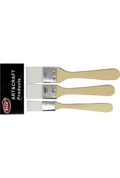 Rich Ekonomik Set Fırça 3'Lü Beyaz Kıl Rich Ekonomik Set Fırça 3'Lü Beyaz Kıl