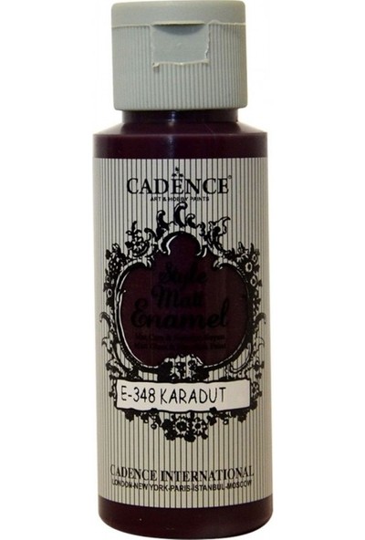Cadence Fırınlanabilir Enamel Cam - Seramik Ve Porselen Boyası 348 - Karadut 59 Ml