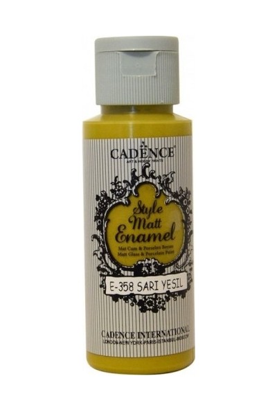 Cadence Fırınlanabilir Enamel Cam - Seramik Ve Porselen Boyası 358 - Sarı Yeşil 59 Ml Cadence Fırınlanabilir Enamel Cam - Seramik Ve Porselen Boyası 358 - Sarı Yeşil 59 Ml