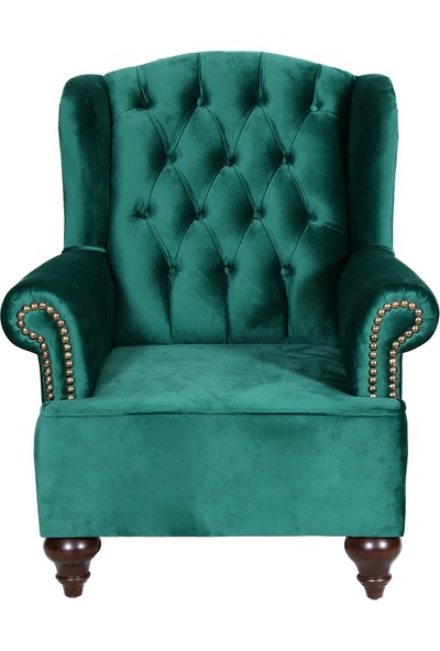 3A Mobilya Green Silk Berjer