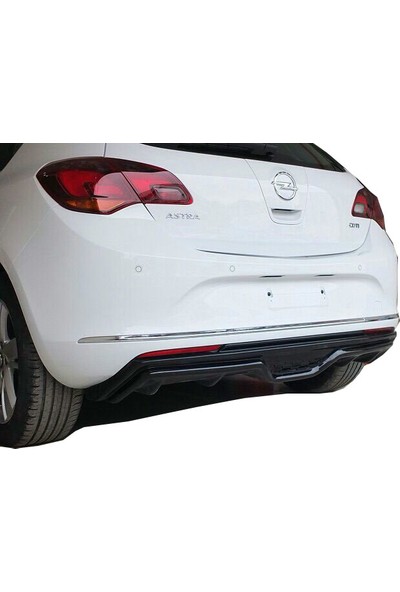 Opel Astra J HB 2013-2015 Makyajlı Custom Arka Tampon Eki - Difüzör (Plastik) Opel Astra J HB 2013-2015 Makyajlı Custom Arka Tampon Eki - Difüzör (Plastik)