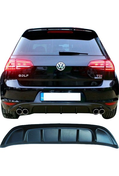 Volkswagen Golf 7 2012 - 2016 Arka Tampon Eki - Difüzör (Plastik) Volkswagen Golf 7 2012 - 2016 Arka Tampon Eki - Difüzör (Plastik)