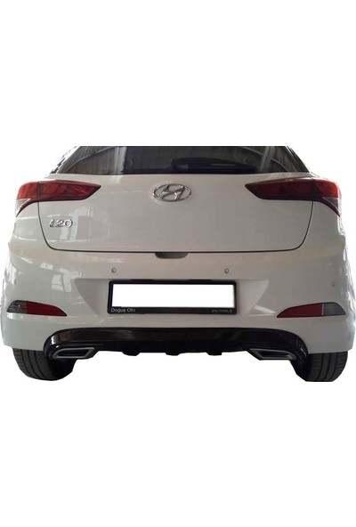 Hyundai İ20 Egzoz Görünümlü Arka Tampon Eki - Difüzör (Plastik) Hyundai İ20 Egzoz Görünümlü Arka Tampon Eki - Difüzör (Plastik)