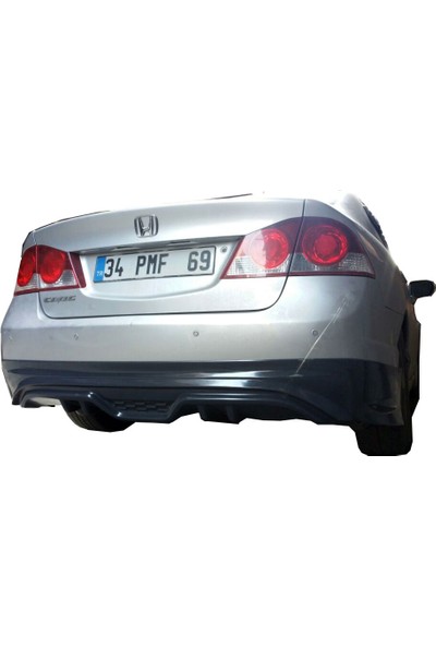 Honda Civic FD6 2006 - 2011 Custom Arka Tampon Eki - Difüzör (Plastik) Honda Civic FD6 2006 - 2011 Custom Arka Tampon Eki - Difüzör (Plastik)