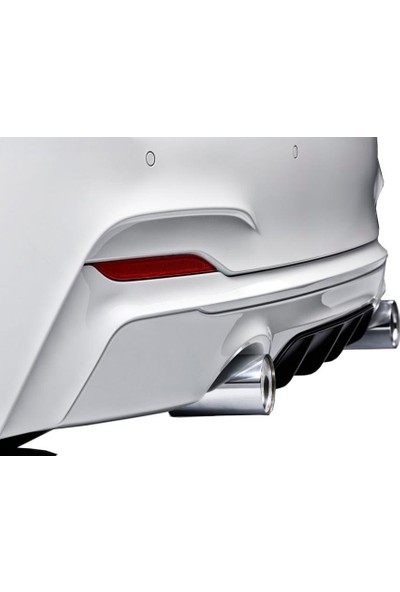 Bmw 2 Serisi F22 2014 Sonrası M Performance Arka Tampon Eki - Difüzör (Plastik)