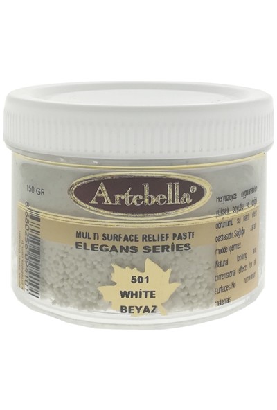 Artebella Multi Surface Rölyef Pastası 250 gr Elegans 501 Beyaz