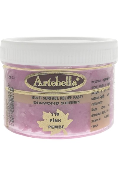 Artebella Multi Surface Rölyef Pastası 250 gr Diamond 110 Pembe Artebella Multi Surface Rölyef Pastası 250 gr Diamond 110 Pembe