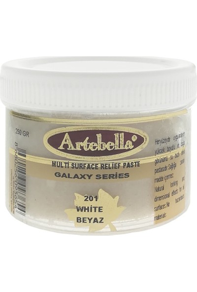 Artebella Multi Surface Rölyef Pastası 250 gr Galaxy 201 Beyaz