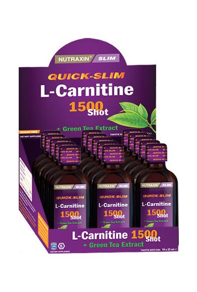 Nutraxin Quick Slim L Carnitene 1500 Shot 15 x 25 ml