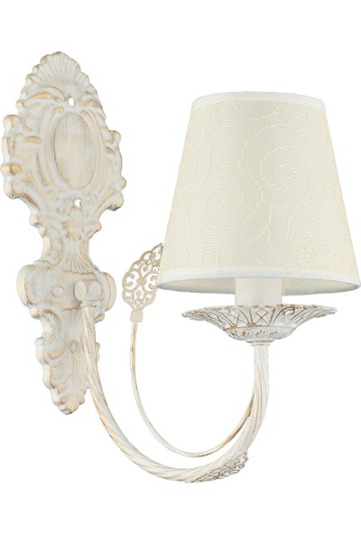 Trendylight Erciyes Beyaz Ferfoje Şapkalı Tekli Aplik Trendylight Erciyes Beyaz Ferfoje Şapkalı Tekli Aplik