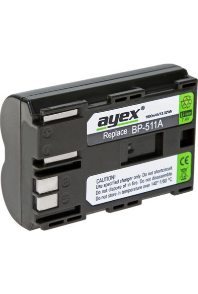 Ayex Canon 50D 40D 30D 20D 10D 5D 1D İçin Bp-511A Batarya Ayex Canon 50D 40D 30D 20D 10D 5D 1D İçin Bp-511A Batarya