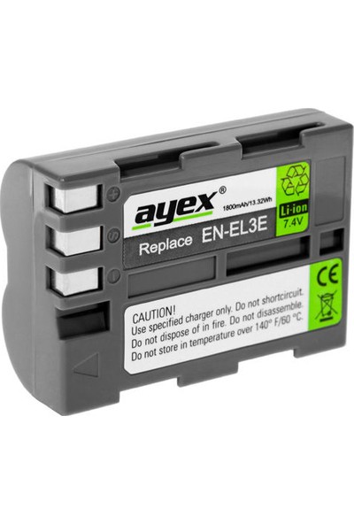Ayex Nikon İçin En-El3E Batarya
