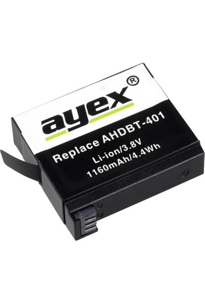 Ayex Go Pro- Hero4 Kamera İçin Ahdbt-401 Ayex Batarya