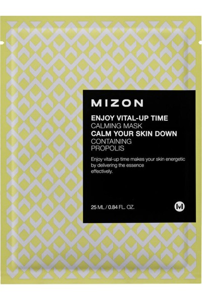Mizon Enjoy Vital-Up Time Calming Mask - Yatıştırıcı Onarıcı Propolis Özlü Maske Mizon Enjoy Vital-Up Time Calming Mask - Yatıştırıcı Onarıcı Propolis Özlü Maske