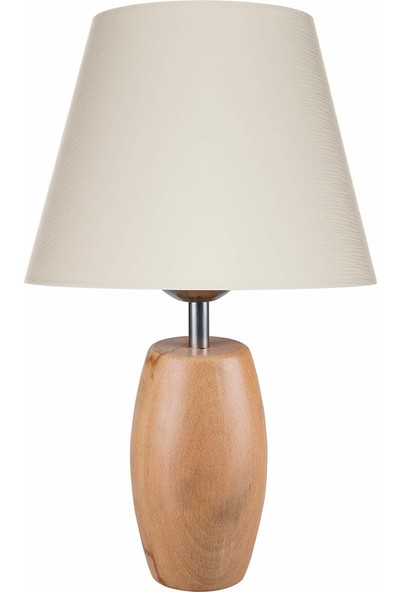 Modelight Top Abajur Kayın Ayak / Krem Şapka