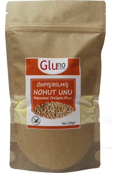 Gluno Glutensiz Önpişirilmiş Nohut Unu 250 gr Gluno Glutensiz Önpişirilmiş Nohut Unu 250 gr