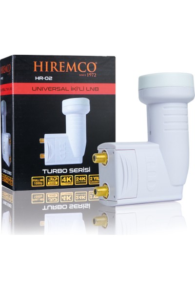Hiremco 3D-Full HD Çift Çıkışlı Üniversal LNB