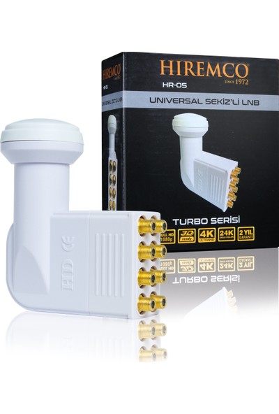 Hiremco 3D-Full HD Sekiz Çıkışlı Üniversal LNB