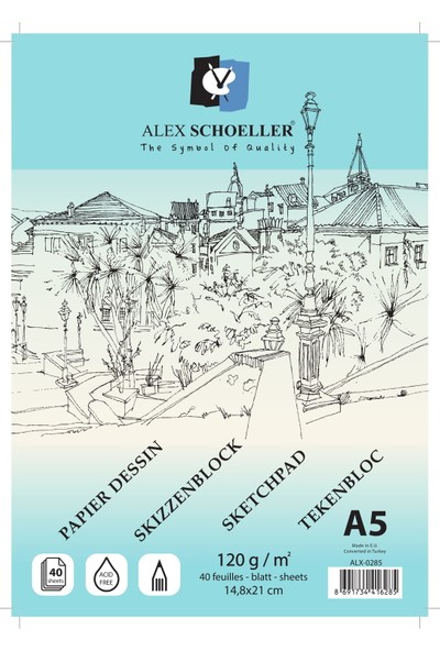 Alex Eskiz A5 120 Gr Spiralli 40Yaprak Alx -0285