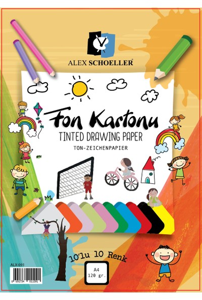 Alex Schoeller Fon Kartonu A4 10 Lu Poşet Alex Schoeller Fon Kartonu A4 10 Lu Poşet