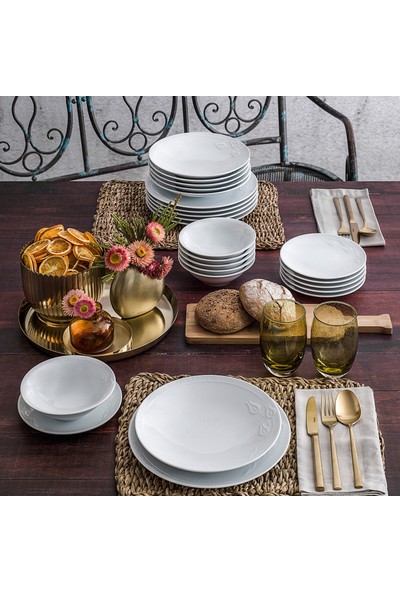 Güral Porselen Rene 24 Parça 6 Kişilik Yemek Takımı